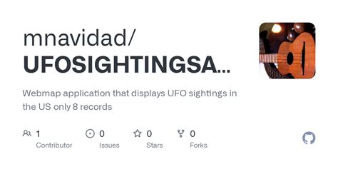 Github Mnavidad Ufosightingsapp Webmap Application That Displays Ufo