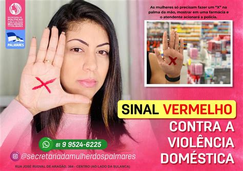 Sinal Vermelho Contra A Violência Doméstica
