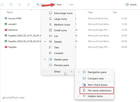 How To Show Or Hide File Extensions On Windows