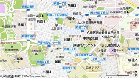 福岡県北九州市八幡東区祇園 地図（住所一覧から検索） ：マピオン