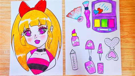 💖asmr💖 Makeup Tutorial With Paper Cosmetics 💄💕 ️ Paperdiy Youtube