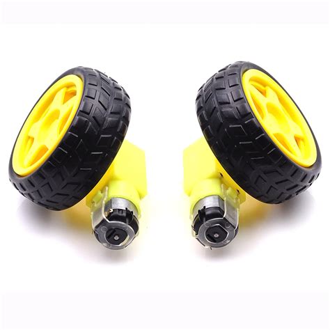 2Lot Package Deceleration DC Motor Supporting Wheels Smart Car