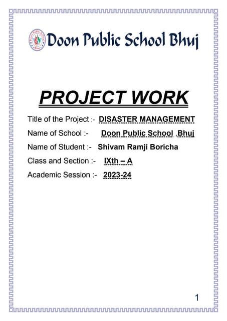 Project Work Sst Shivam B Pdf