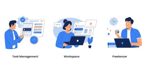 Premium Vector Personal Productivity Set Collection Concept