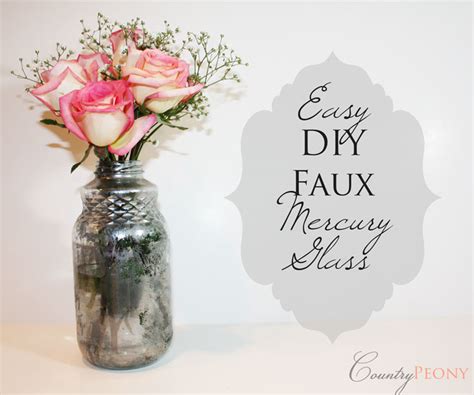 Country Peony Diy Faux Mercury Glass