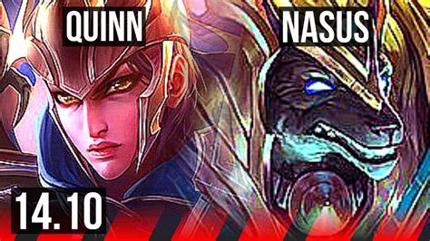Quinn Vs Nasus Top 814 Dominating Euw Diamond 1410 Youtube