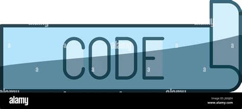 blue shading silhouette label text of code stock vector image and art alamy