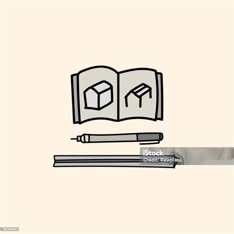 Vector Of Stationery Doodle Style Stock Illustration Download Image
