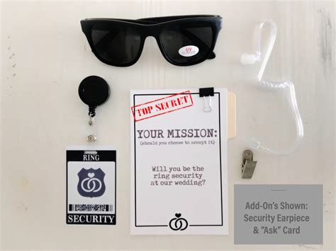 Ring Security Id Badge Set With Sunglasses Wedding Ring Etsy