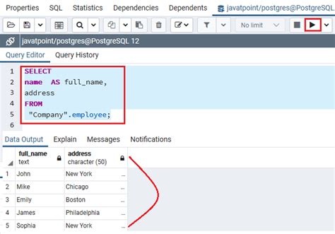 postgresql select online tutorials library list