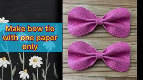 Diy Handmade Bow Tie Diy Easy Bow With Glitter Sheet How To Make
