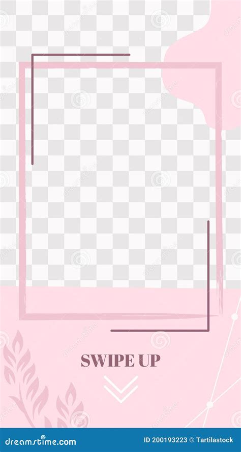 Swipe Up Template App Ui Design For Social Media Photo Web Service For Bloggers Vector Black