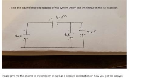 Solved Find The Equivalence Capacitance Of The System Shown