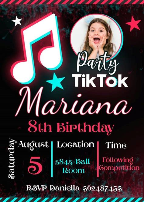9 Invitaciones De Tik Tok Gratis Free Para Editar Imp