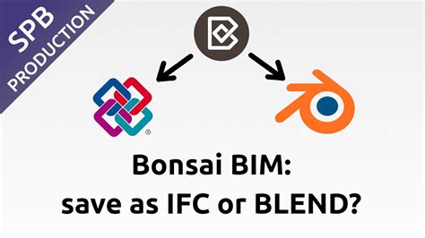 bonsai bim save as an ifc or a blend file youtube