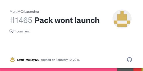 Pack Wont Launch · Issue 1465 · Multimclauncher · Github