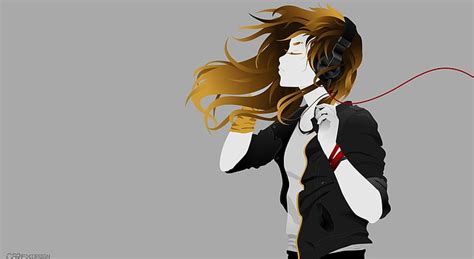 ヘッドフォンを持つ少女 Cs9 Fxデザイン、 ヘッドフォンクリップアート、 エアロ、 ベクターアート、 女の子、 音楽、 デザイン
