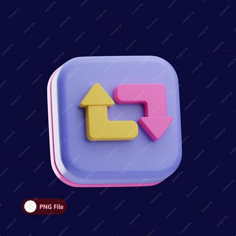 Premium Psd Social Interaction Object Retweet 3d Illustration