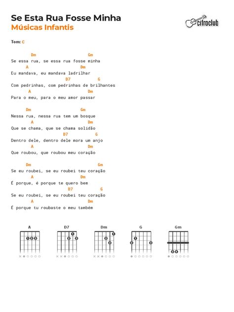 Cifra Club Músicas Infantis Se Esta Rua Fosse Minha Pdf