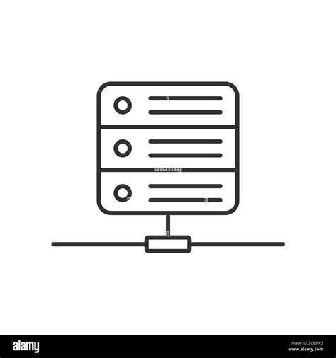 Vector Server Icon Data Center Hosting Concept Premium Quality