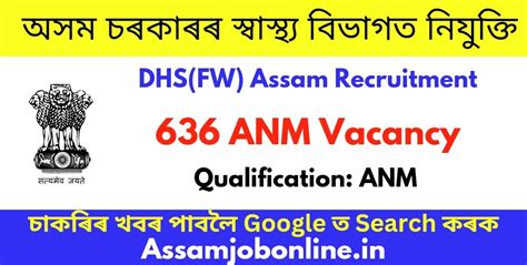 Dhsfw Recruitment 2024 636 Anm Posts