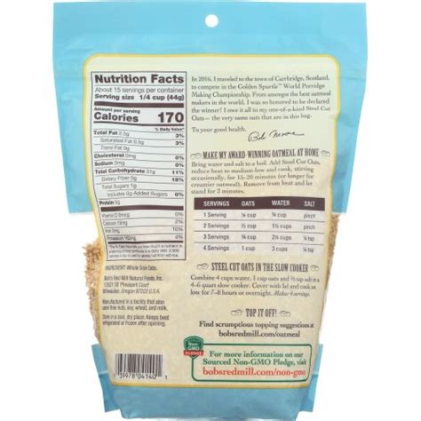 BOBS RED MILL Steel Cut Oats Oz