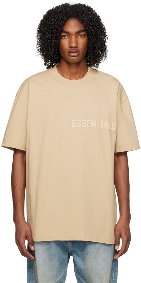 Fear Of God Essentials Ssense Exclusive Beige T Shirt Fear Of God