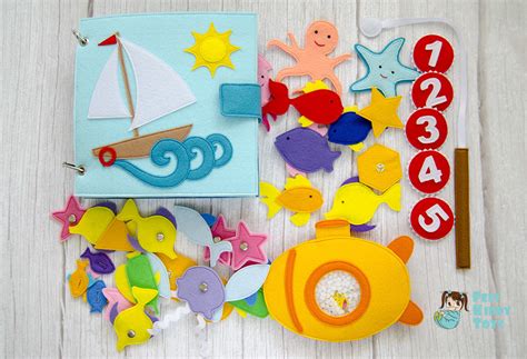 Книжка из фетра Морская в интернет магазине на Ярмарке Мастеров Кубики и книжки Тольятти