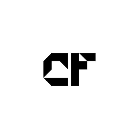 Cf Monogramme Logo Design Lettre Texte Nom Symbole Monochrome Logo