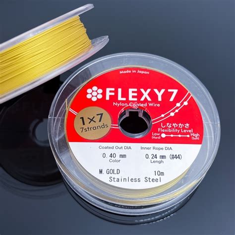 Ювелирный тросик Flexy 0.40 мм, 10 метров. Япония. Золото