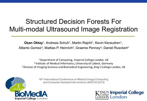 [ppt] Structured Decision Forests For Multi Modal Ultrasound Image