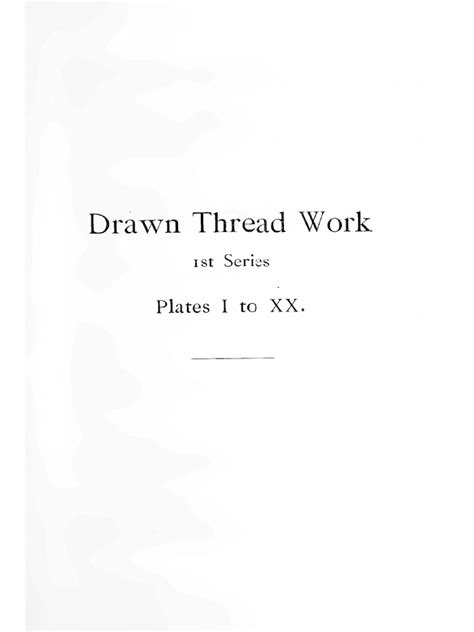 Drawn Thread Work Series1 Plates Pdf
