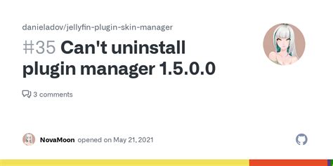 Cant Uninstall Plugin Manager 1500 · Issue 35 · Danieladovjellyfin Plugin Skin Manager