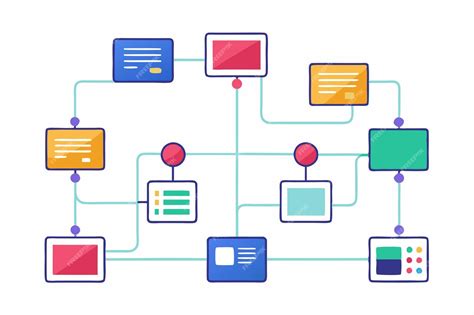 A Colorful Data Flowchart Displays Various Interconnected Components And Steps In A Process Data