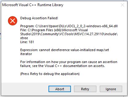 Debug Assertion Failed In File Xtree Issue Gpu JOCL GitHub