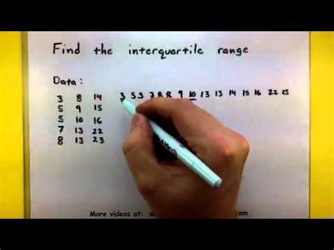 Statistics Compute The Interquartile Range YouTube