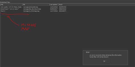 I Want To Update My Map But There Is No File To Update It From R Sourceengine