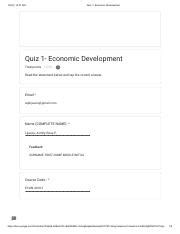 Quiz Economic Development Pdf AM Quiz Economic Development Quiz Economic