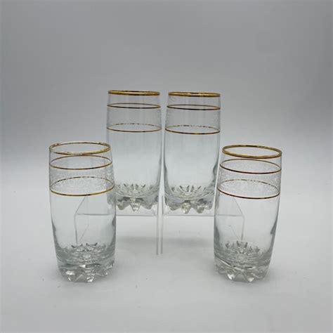 Drinking Glasses Gold Rim At Eileen Crofts Blog