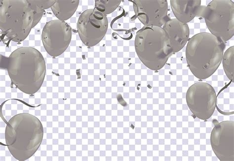 실버 풍선 그림 색종이 고 플래그 축 하 카드 축제 포스터 등 인사에 대 한 배경 템플릿 인쇄 술 리본 3차원 형태에 대한 스톡