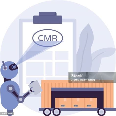 도로 운송 모드 벡터 아이콘 디자인 창고 자동화 기호 산업 혁명 기호 배송 및 물류 스톡 일러스트 Cmr 문서 개념을 가진 로봇 건축물에 대한 스톡 벡터 아트 및 기타