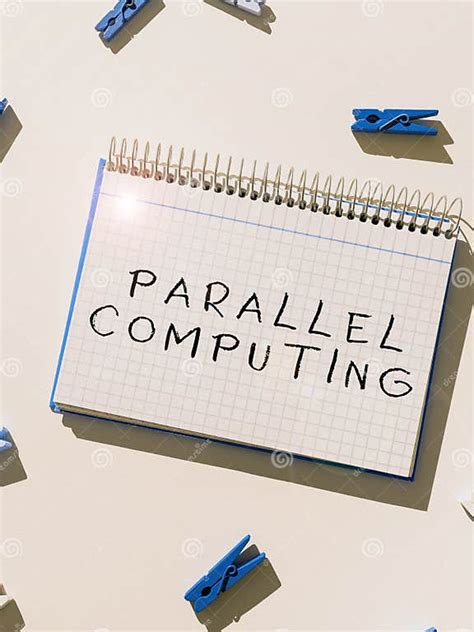 sign displaying parallel computing business overview simultaneous