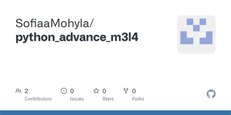 Github Sofiaamohylapythonadvancem3l4