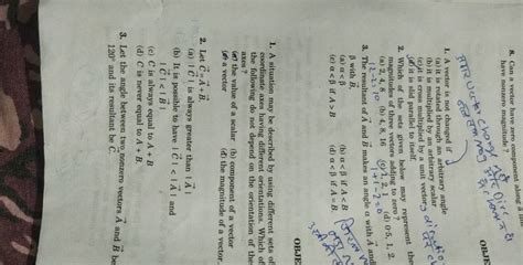 Can A Vector Have Zero Component Along A A Have Nonzero Magnitude A