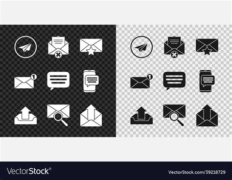 Set Paper Plane Delete Envelope Envelope Vector Image