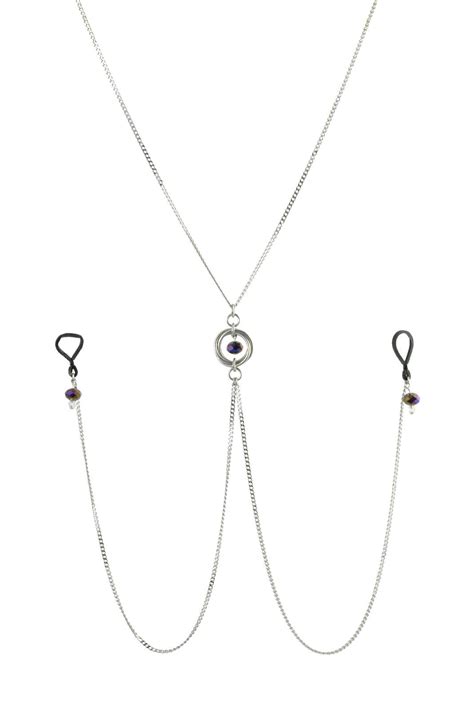 Goddess Knot Silver Non Piercing Nipple Jewelry Serenity In Chains