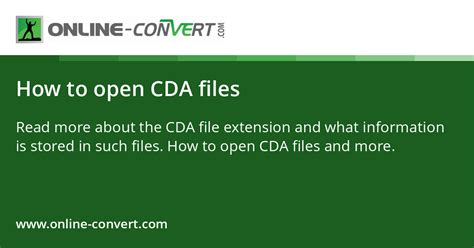 How To Open Cda Files