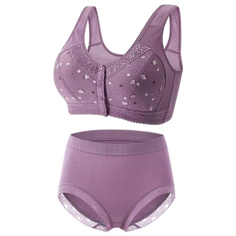 Jggspwm Front Closure Bras For Ladies Bras Front Snaps Seniors Snap