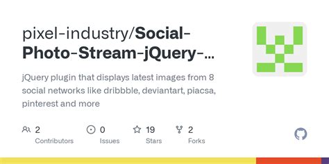 Github Pixel Industrysocial Photo Stream Jquery Plugin Jquery