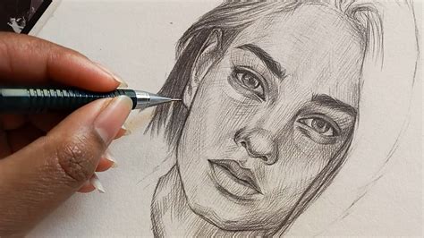 My Face Hatching Style Cross Hatching Youtube